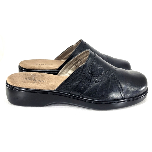 Array | Shoes | Array New Chorus Black Leather Slip On Comfort Mule ...